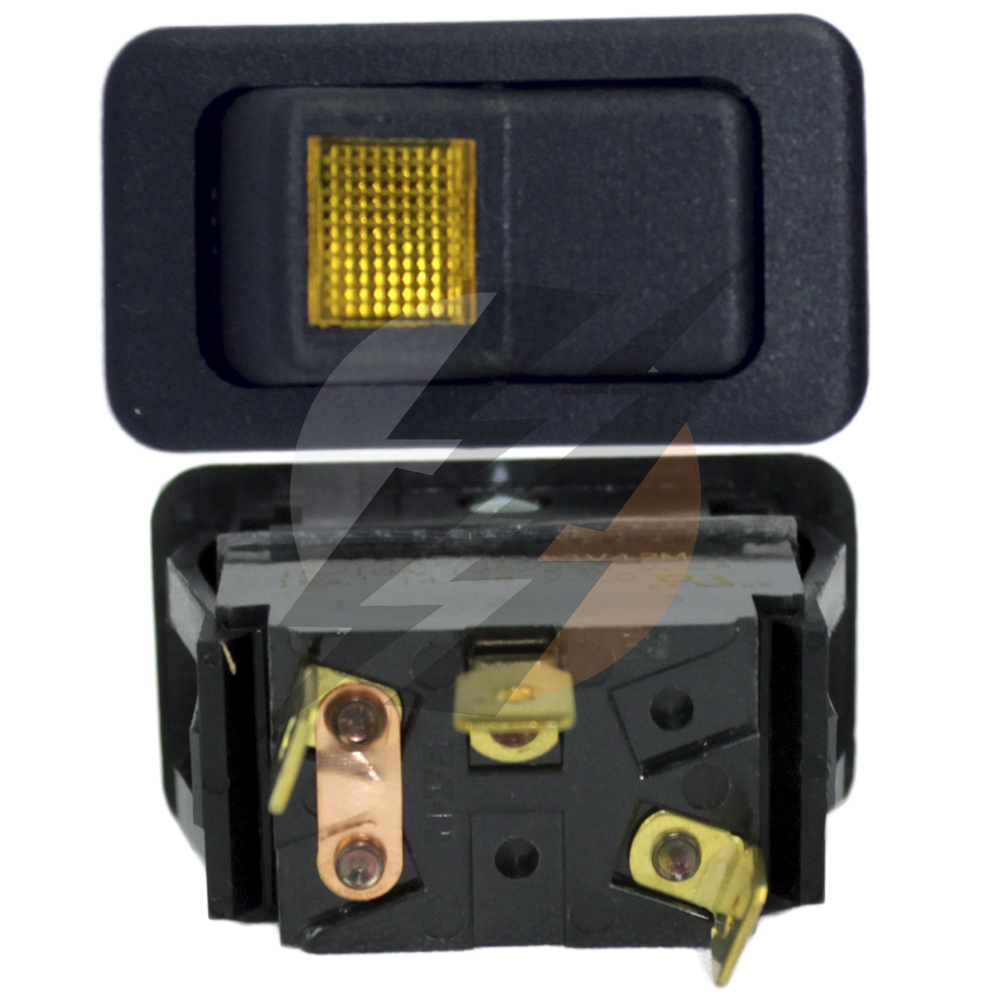 SWITCH POLO SENCILLO LUZ LED MICA AMBAR 3T